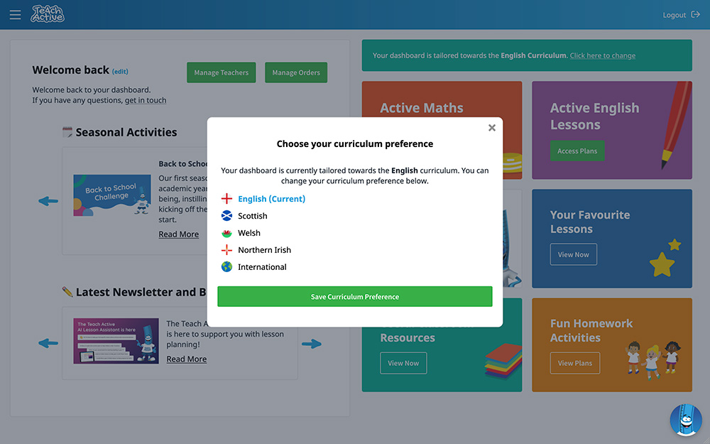 Tailoring your curriculum with the Teach Active dashboard: a guide for ...